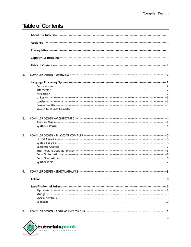 Compiler design tutorial | PDF
