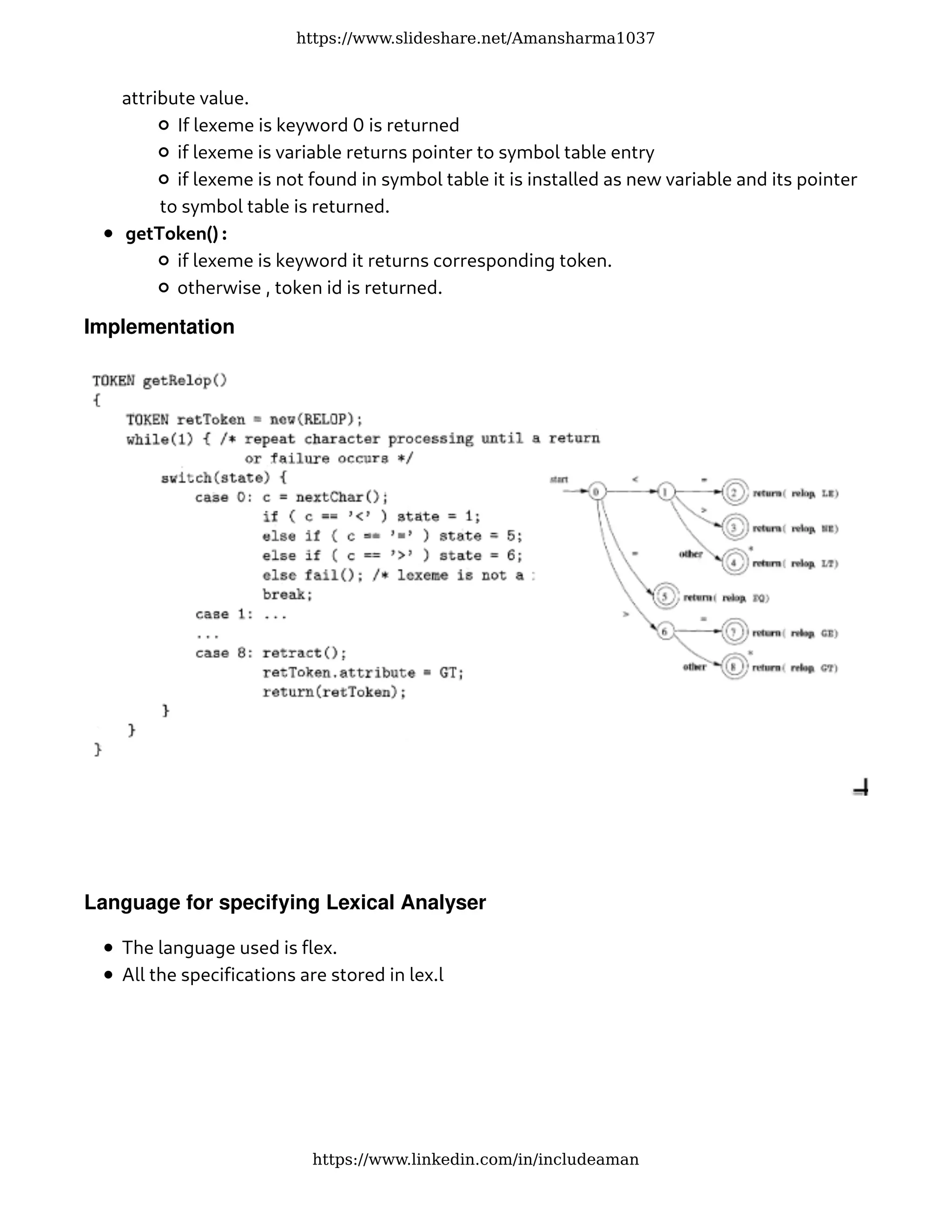 Lexical Analysis - Compiler design | PDF