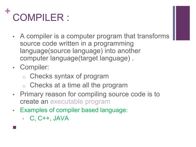 Language Translator ( Compiler) | PPTX