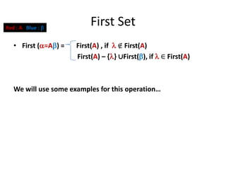 Compiler First Set Follow Set Brief | PPTX
