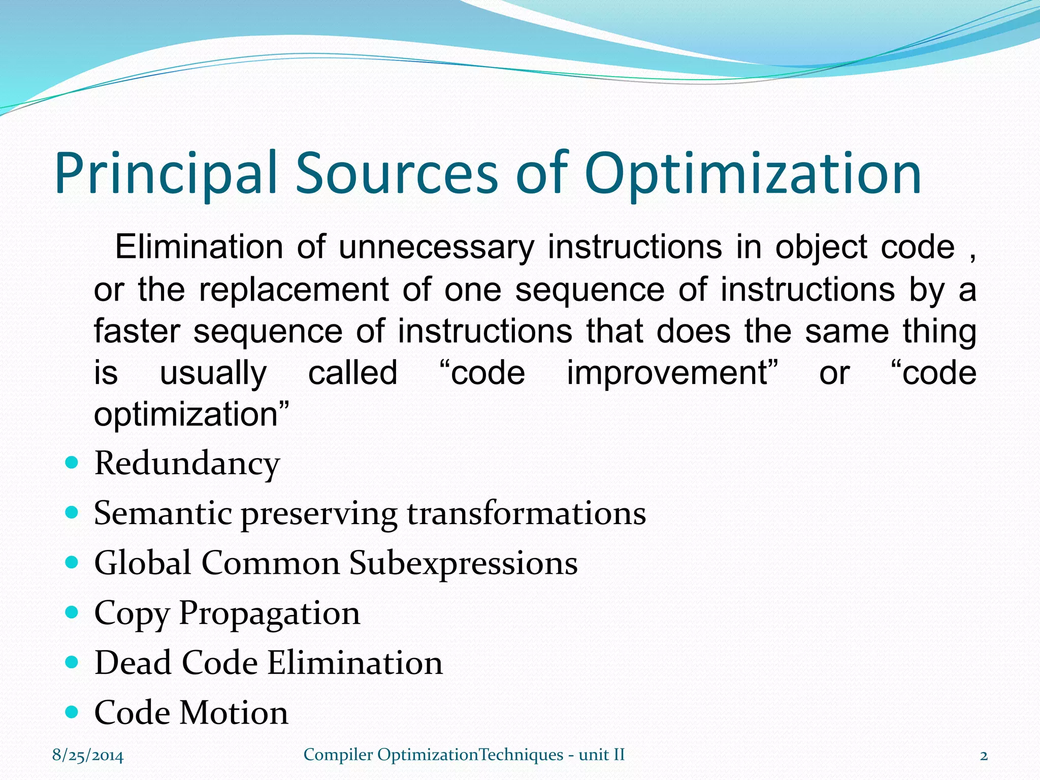 Instruction Level Parallelism Compiler optimization Techniques Anna University,K.Thirunadana ...