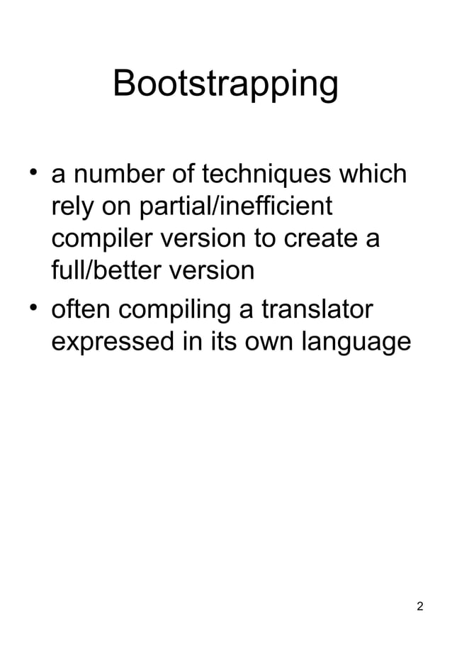 Compiler interpreter and_bootstrapping | PPT