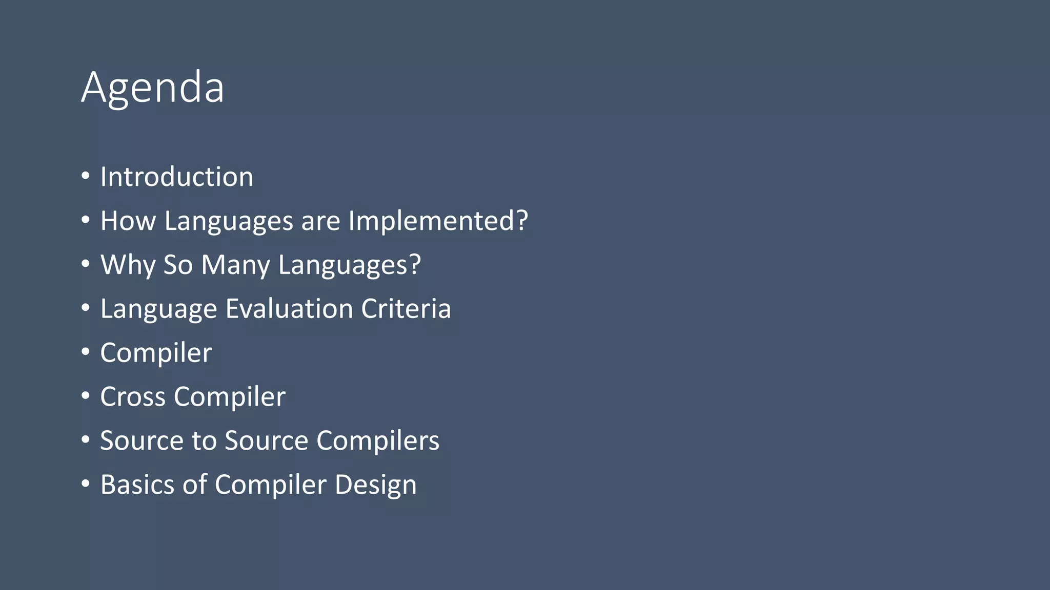 Compiler Introduction.pptx | Programming Languages | Computing