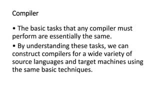 Compiler lecture 01 | PPTX