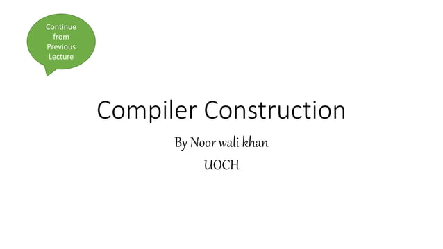 Compiler lecture 04 | PPT
