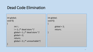 Compiler Optimization Presentation | PPTX