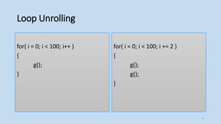 Compiler Optimization Presentation | PPTX