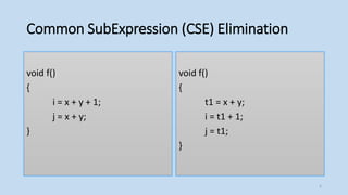 Compiler Optimization Presentation | PPTX