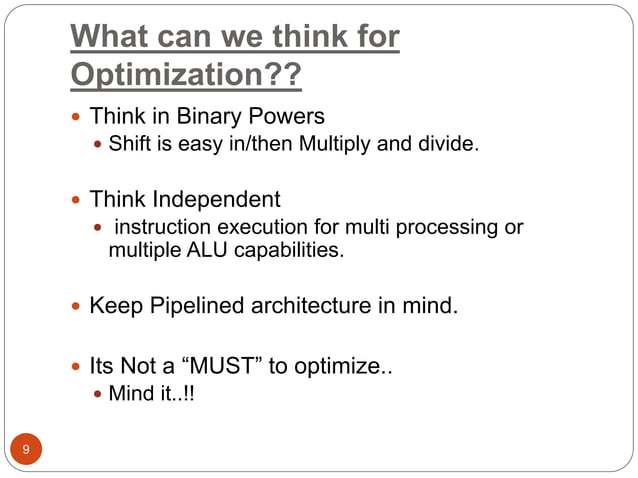 Compiler optimization techniques | PPTX