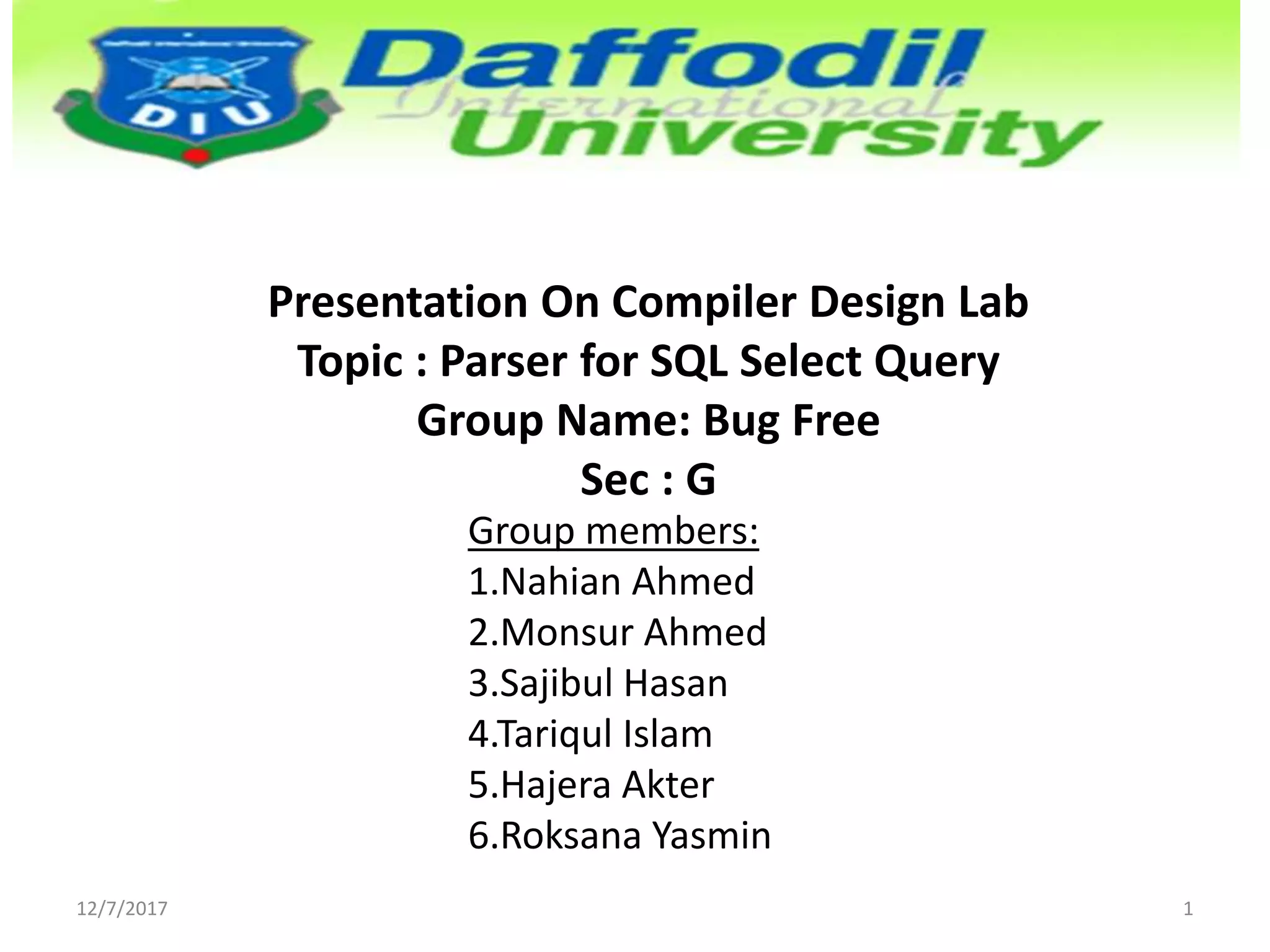 Compiler project | PPT