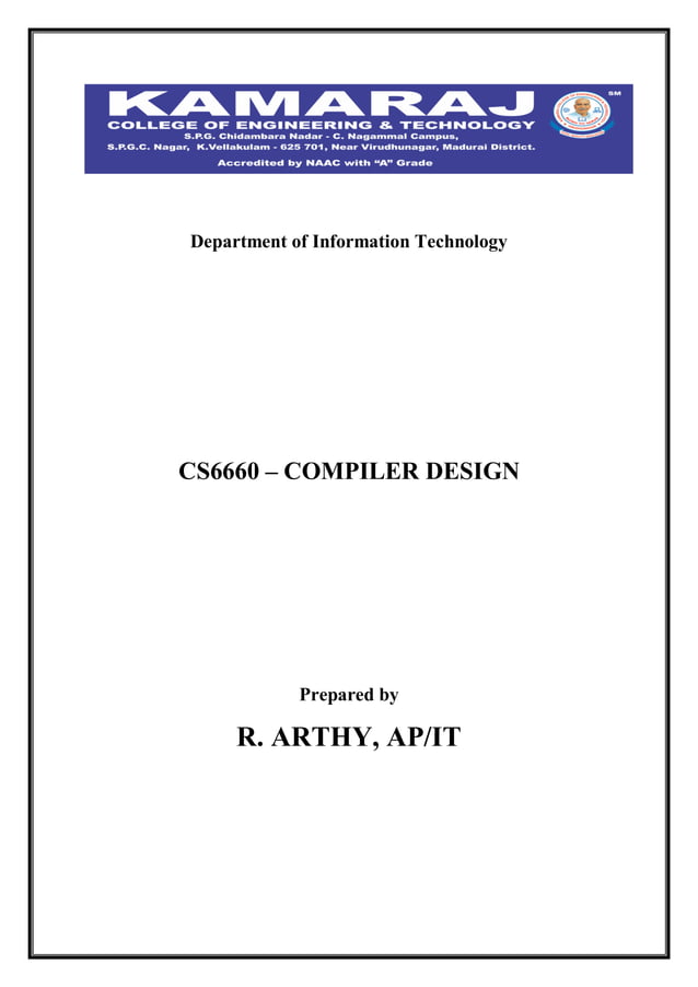 Compiler question bank | PDF | Programming Languages | Computing