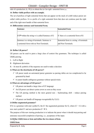 Compiler question bank | PDF