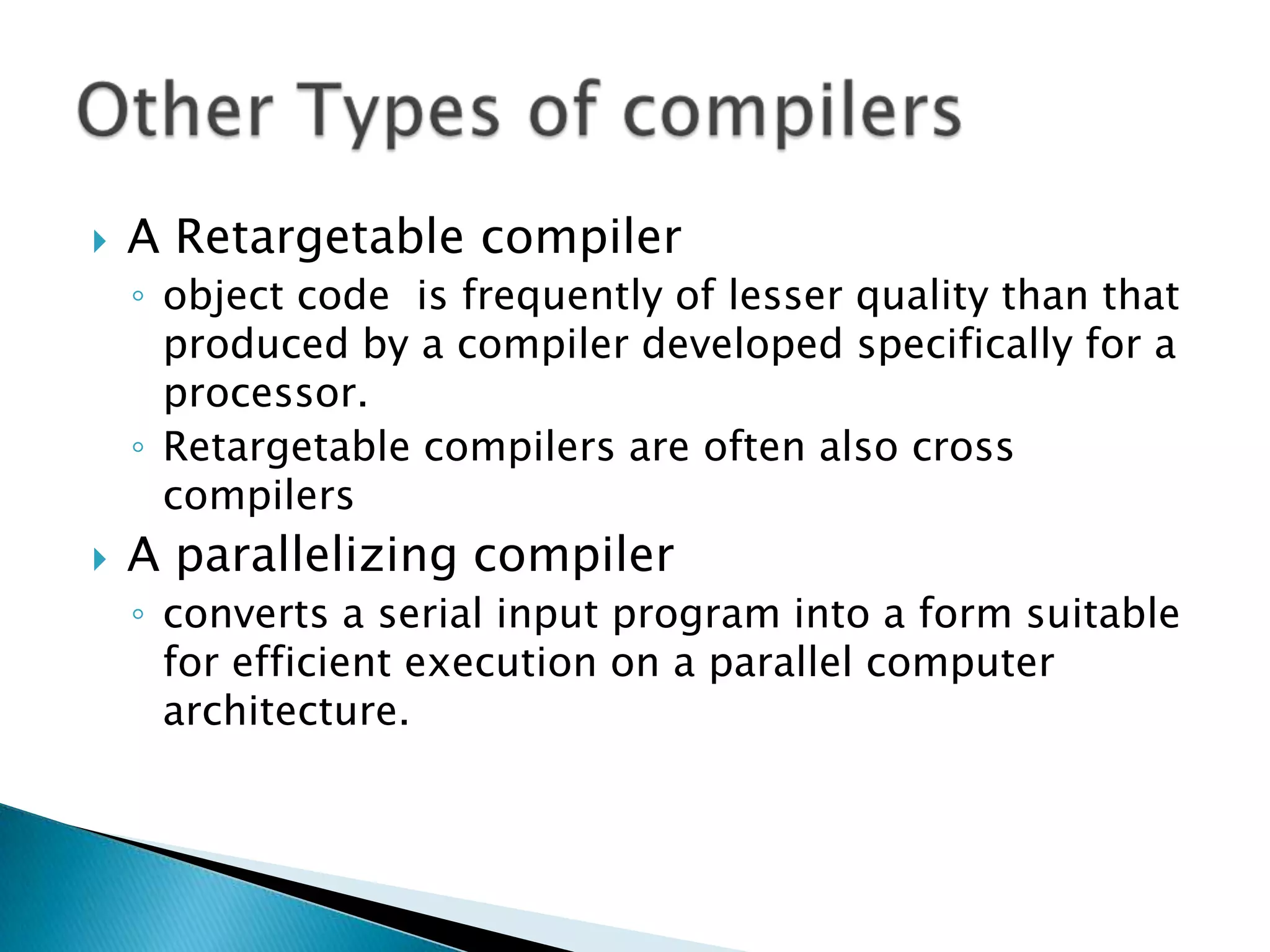 Compilers Pptx Programming Languages Computing