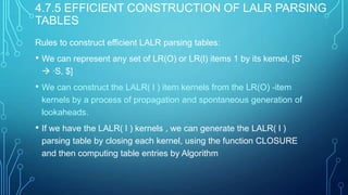 Compilers section 4.7 | PPT