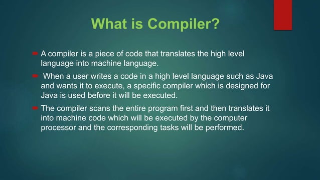 Compiler vs interpreter | PPTX