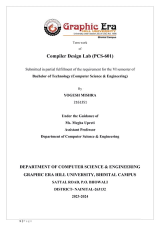 compiler_yogesh lab manual graphic era hill university.docx