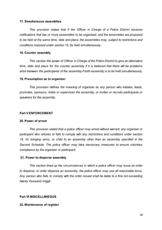 Unlawful Assembly Law in Malaysia in Regards of Peaceful Assembly Act ...