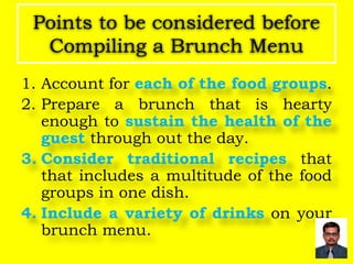 Compiling a brunch menu | PPT