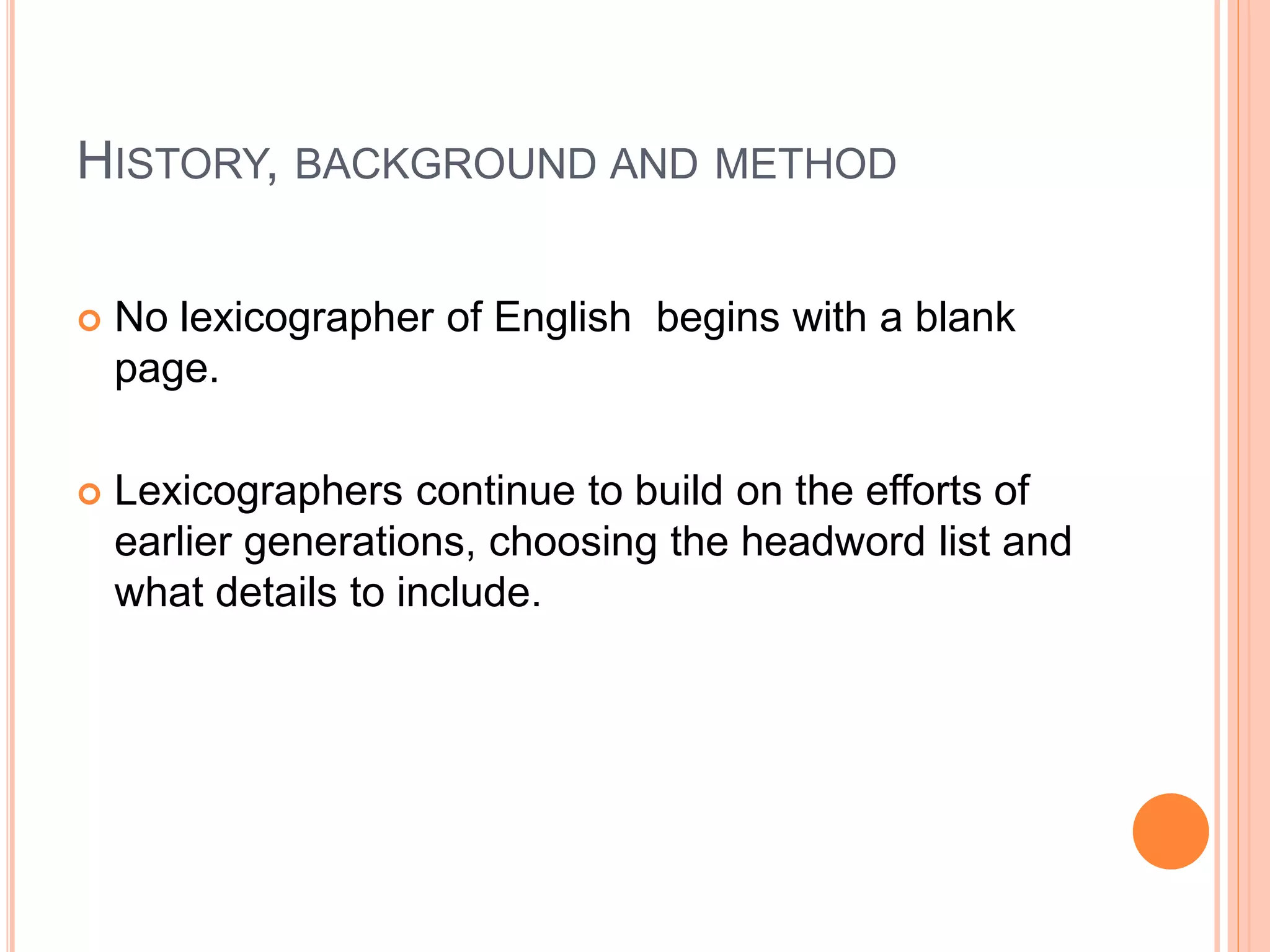 Compiling a Dictionary | PPTX