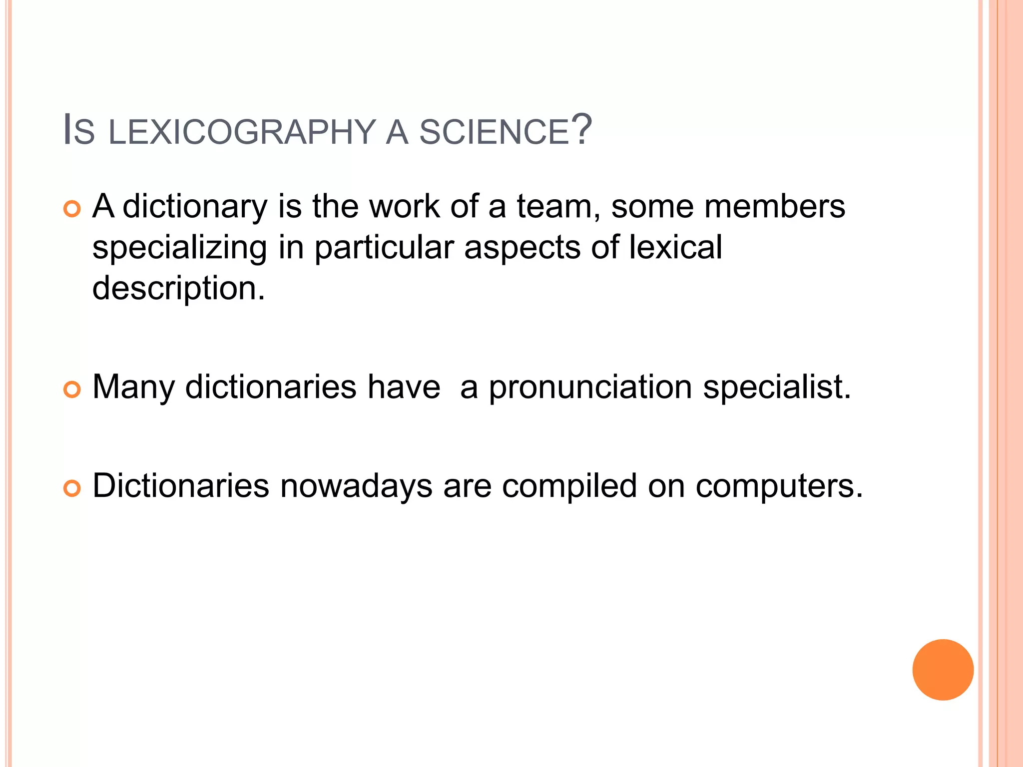 Compiling a Dictionary | PPTX