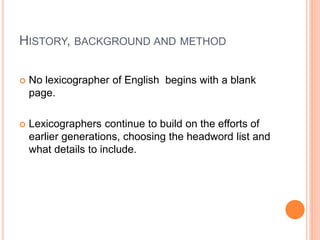 Compiling a Dictionary | PPTX