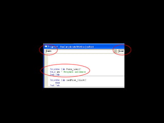 Visual Basic, modulo e sottoprocedure | PPT | Computing | Technology & Computing