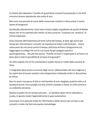 Compito 1 riflessione metacognitiva videoclip | PDF