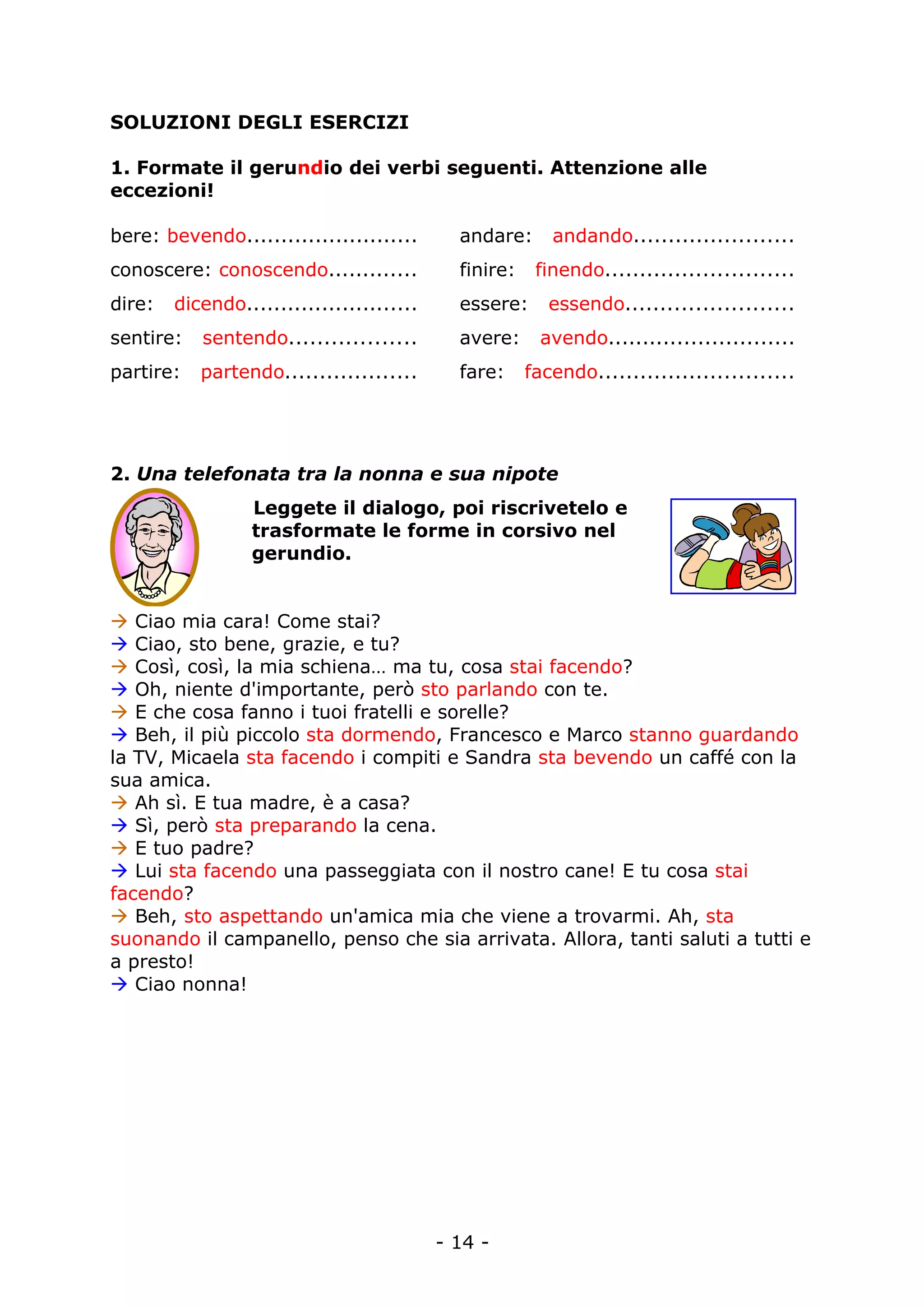 Compito grammatica gerundio a2 - | DOC