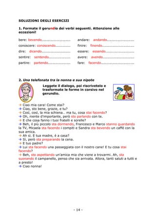 Compito grammatica gerundio a2 - | DOC
