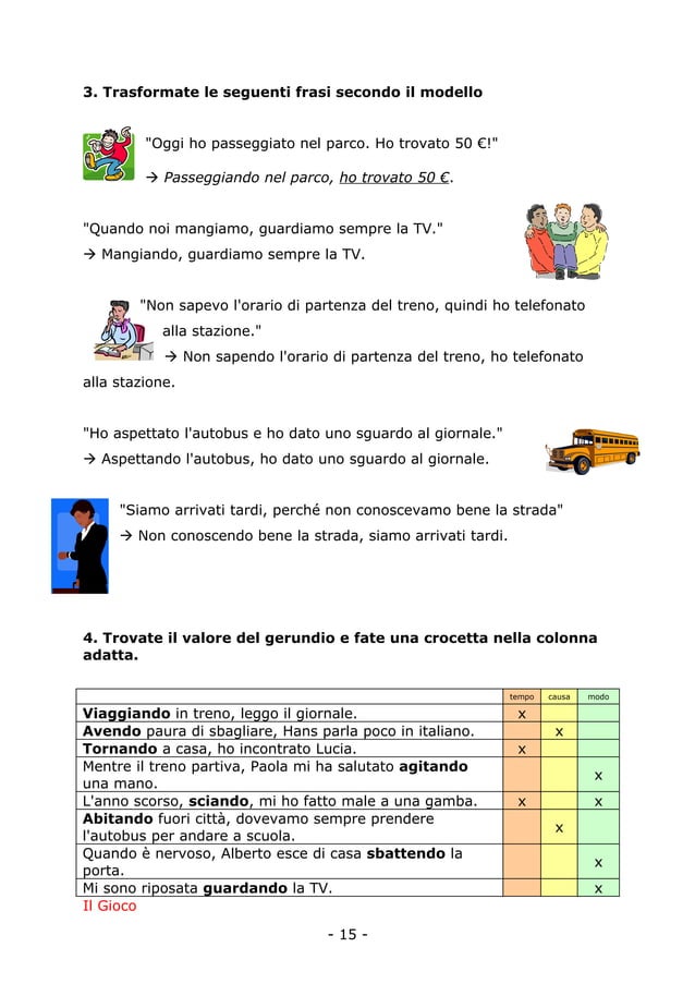 Compito grammatica gerundio a2 - | PDF