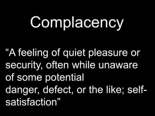Complacency | PPT