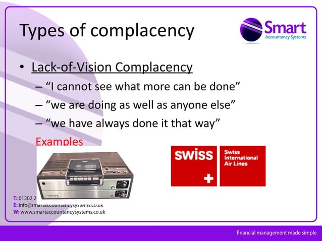 Complacency kills companies v3 | PPT | Business | Business and Finance