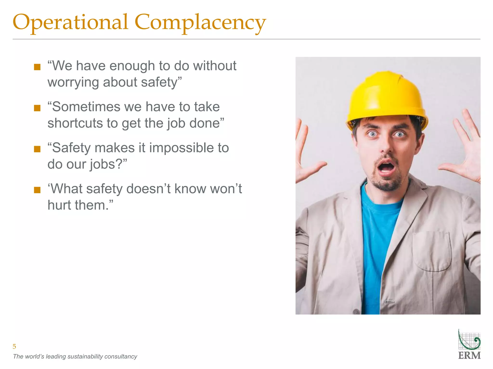 Complacency the silent killer | PPTX