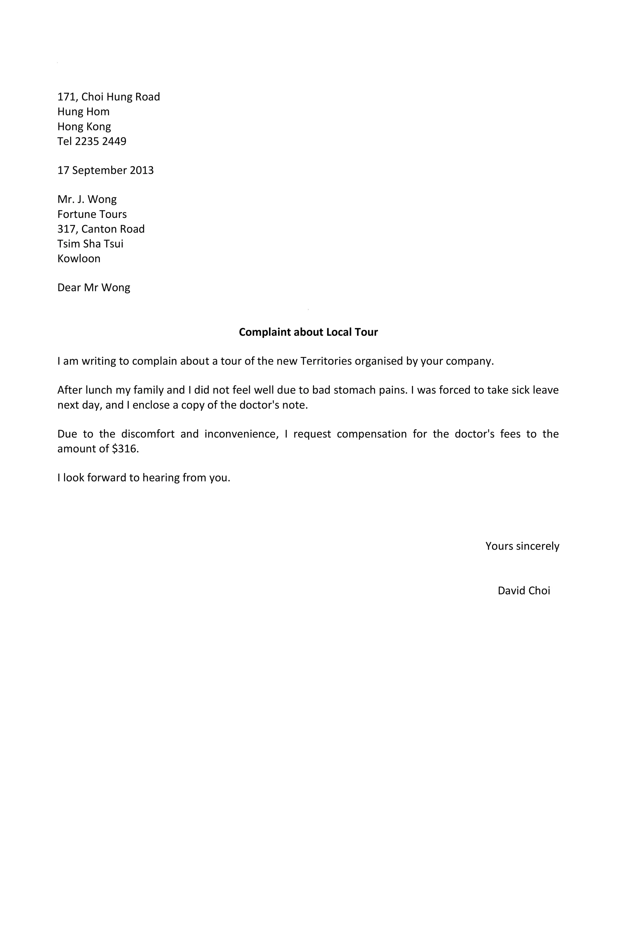 Complain Letter | PDF