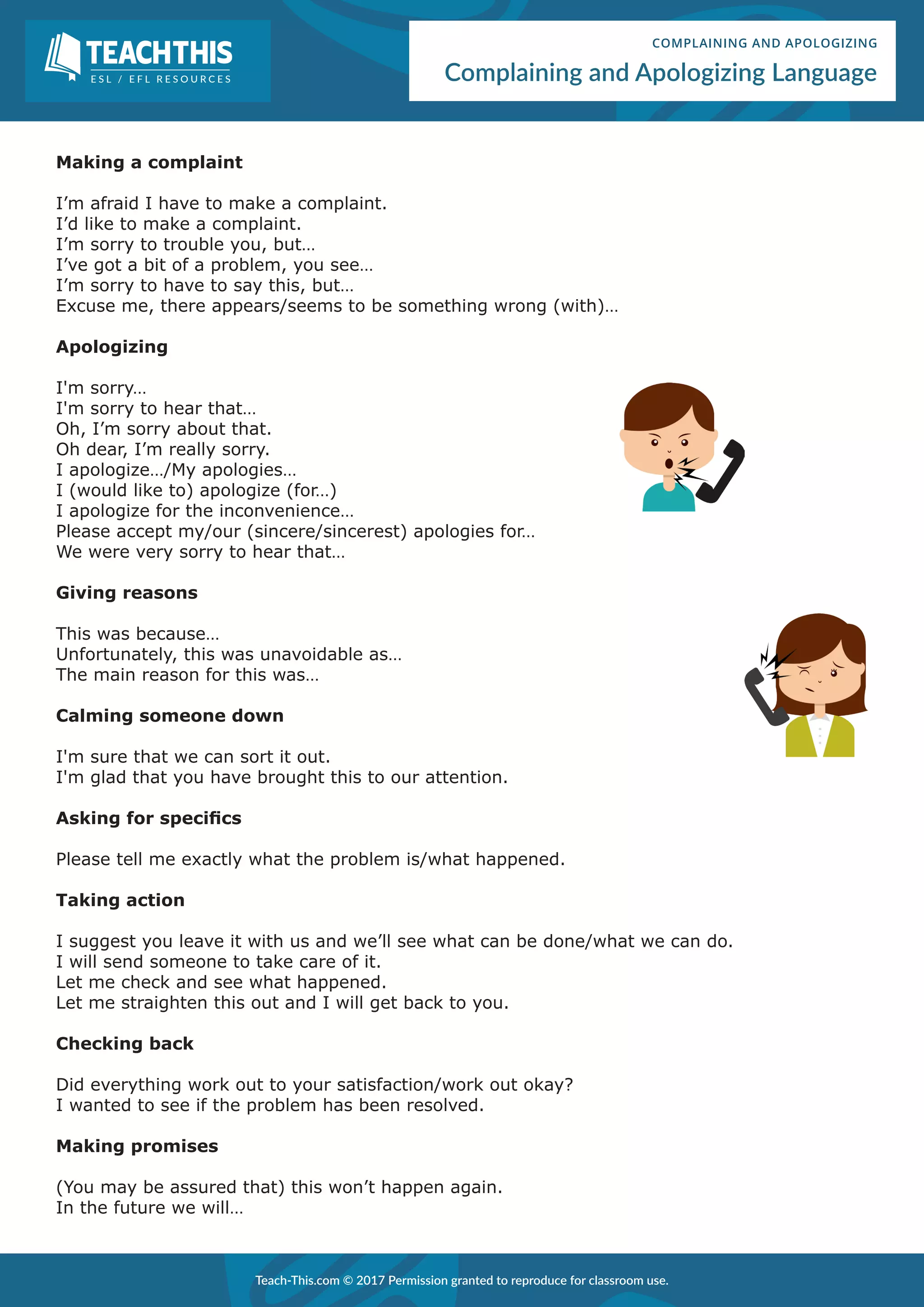 Complaining and-apologizing-useful-language | PDF