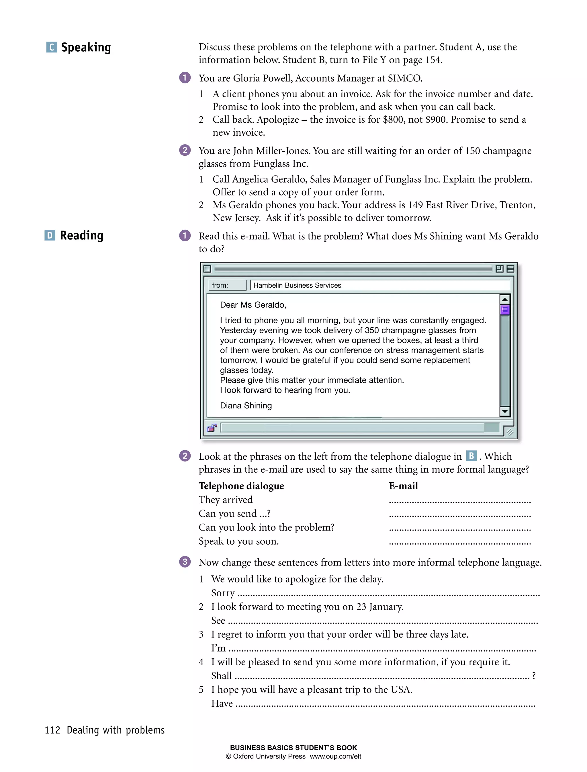 Complaining and apologizing | PDF