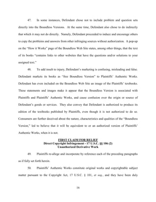 Pearson et al v Boundless Learning | PDF