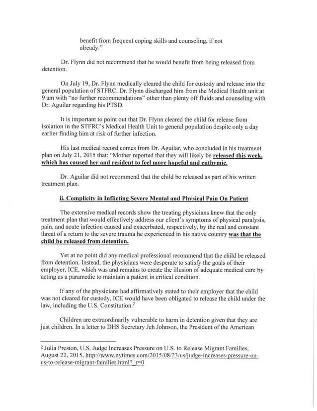 Complaint against family detention doctors | PDF | Medical Health