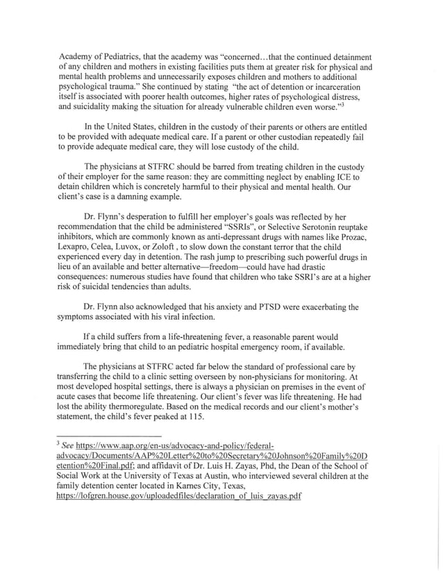 Complaint against family detention doctors | PDF | Medical Health