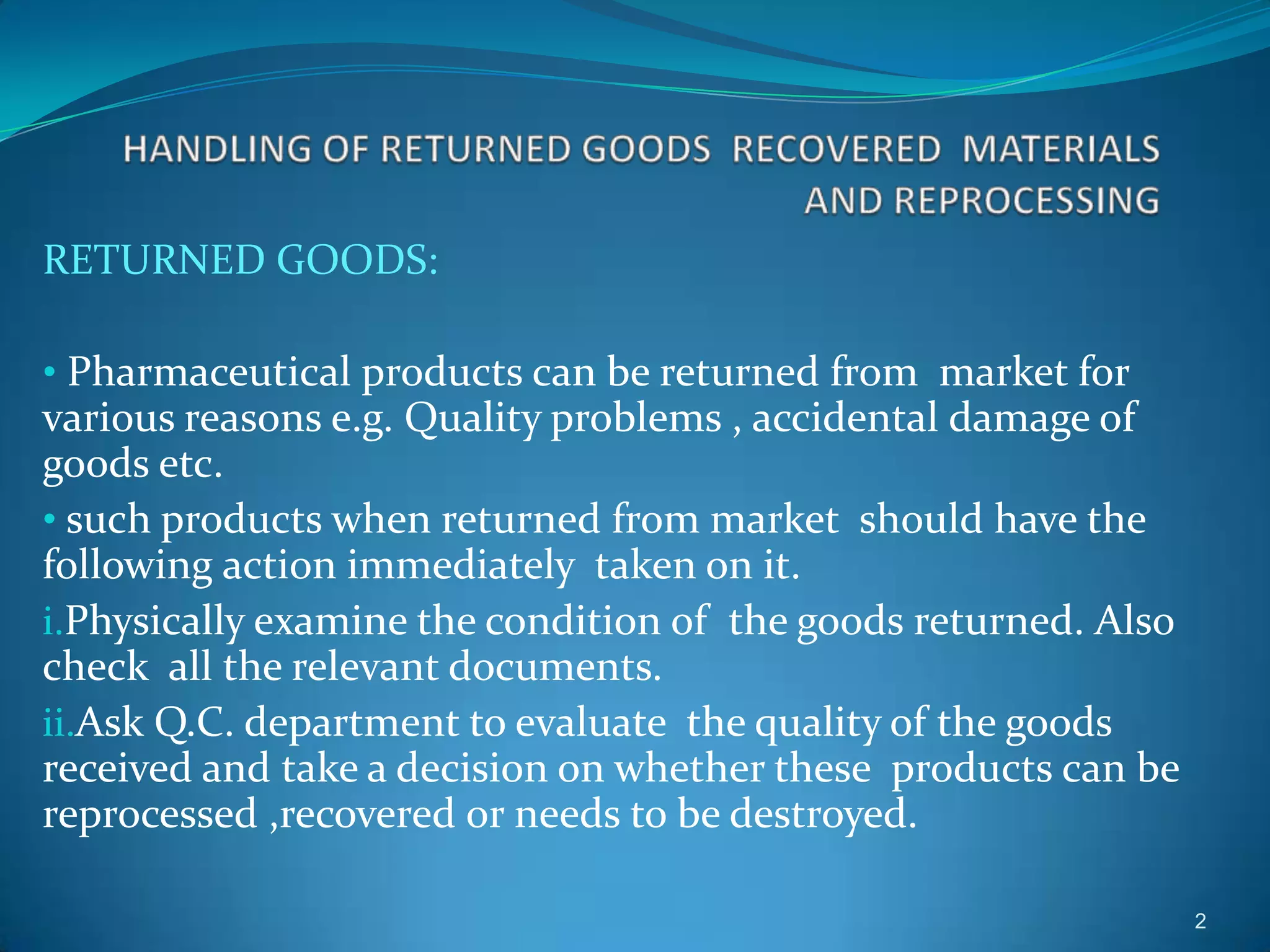 Complaint and recall handling | PPTX | Recalls | Consumer Issues