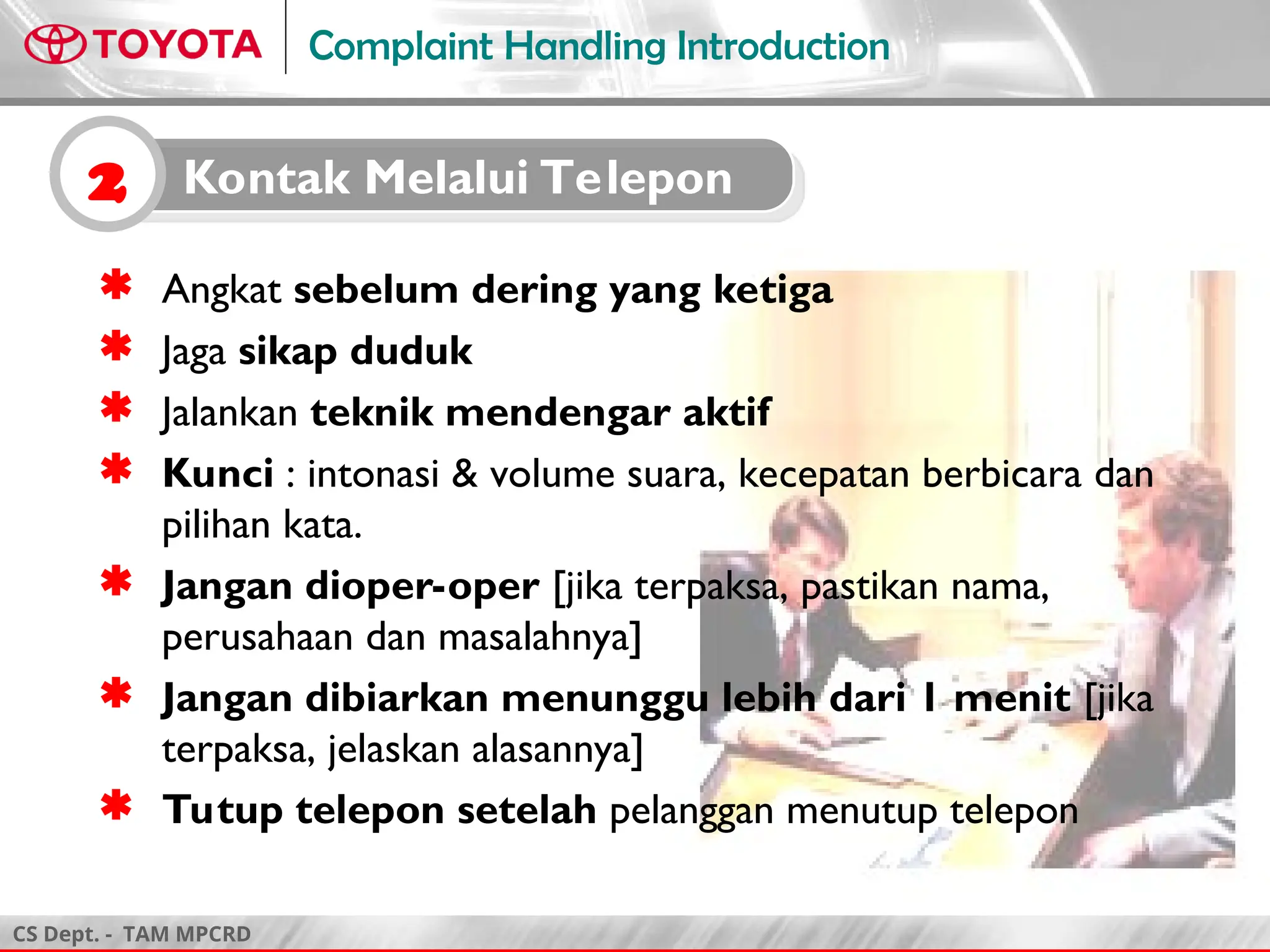 Complaint Handling dan cara penangananan | PPT