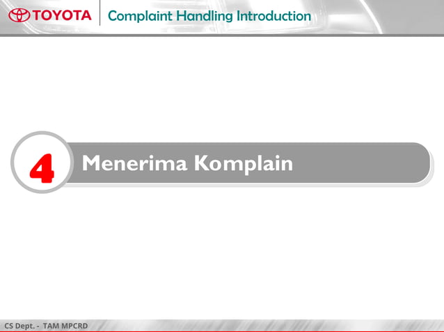 Complaint Handling dan cara penangananan | PPT