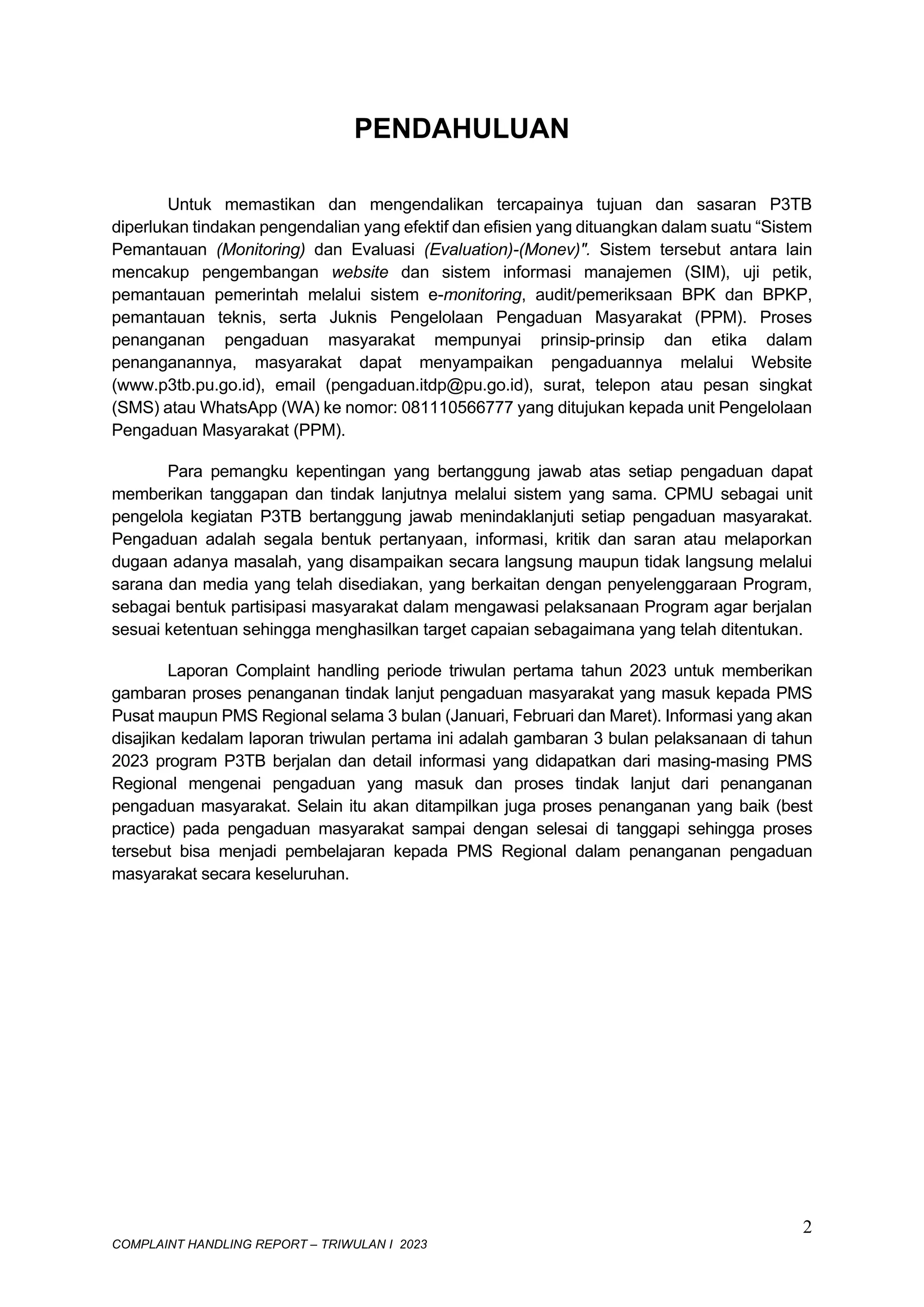 Complaint Handling Report - Periode Triwulan 1 - 2023.pdf