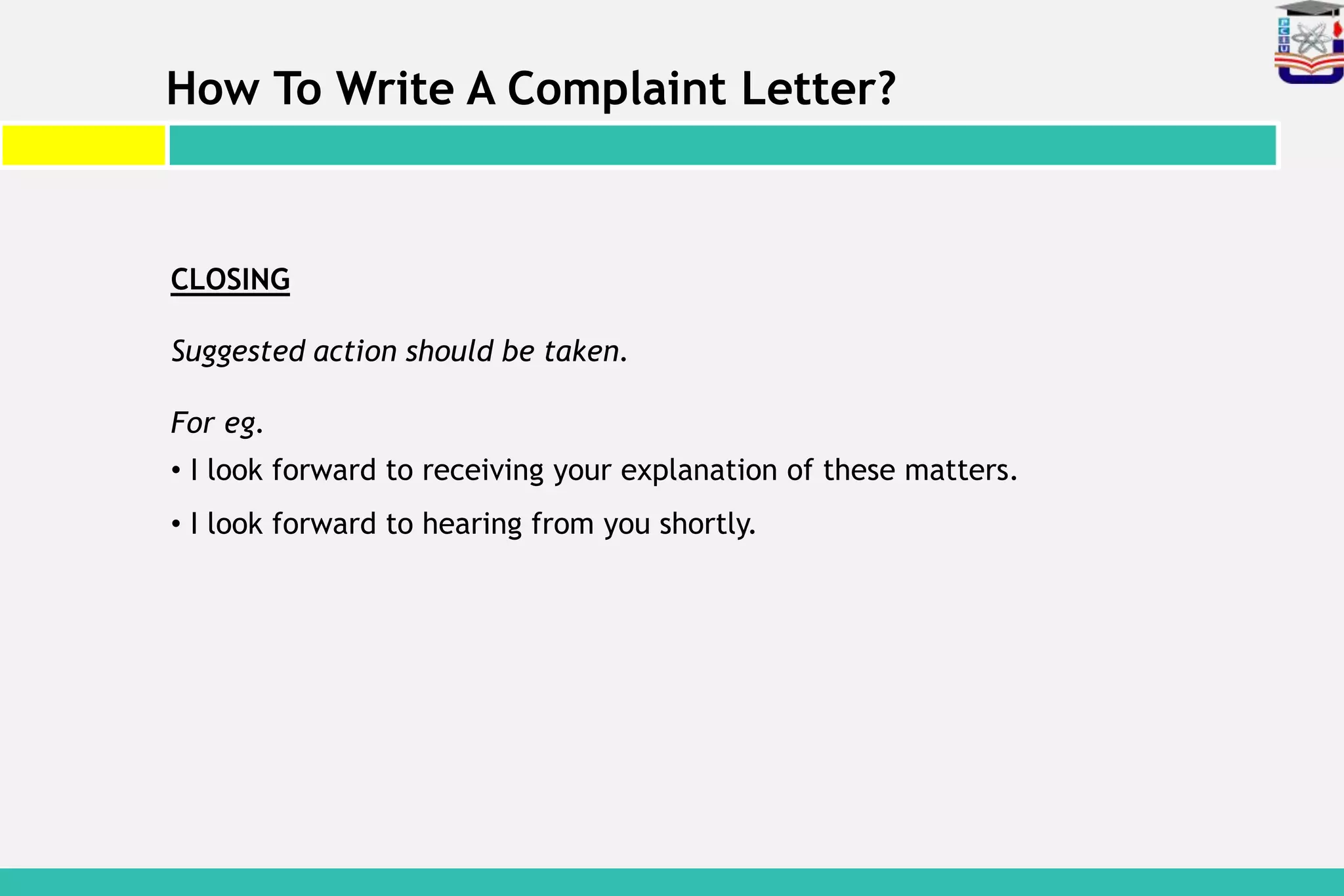 Complaint Letter | PPTX
