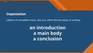 complaint letter copy.dhskaososoisospptx | PPTX