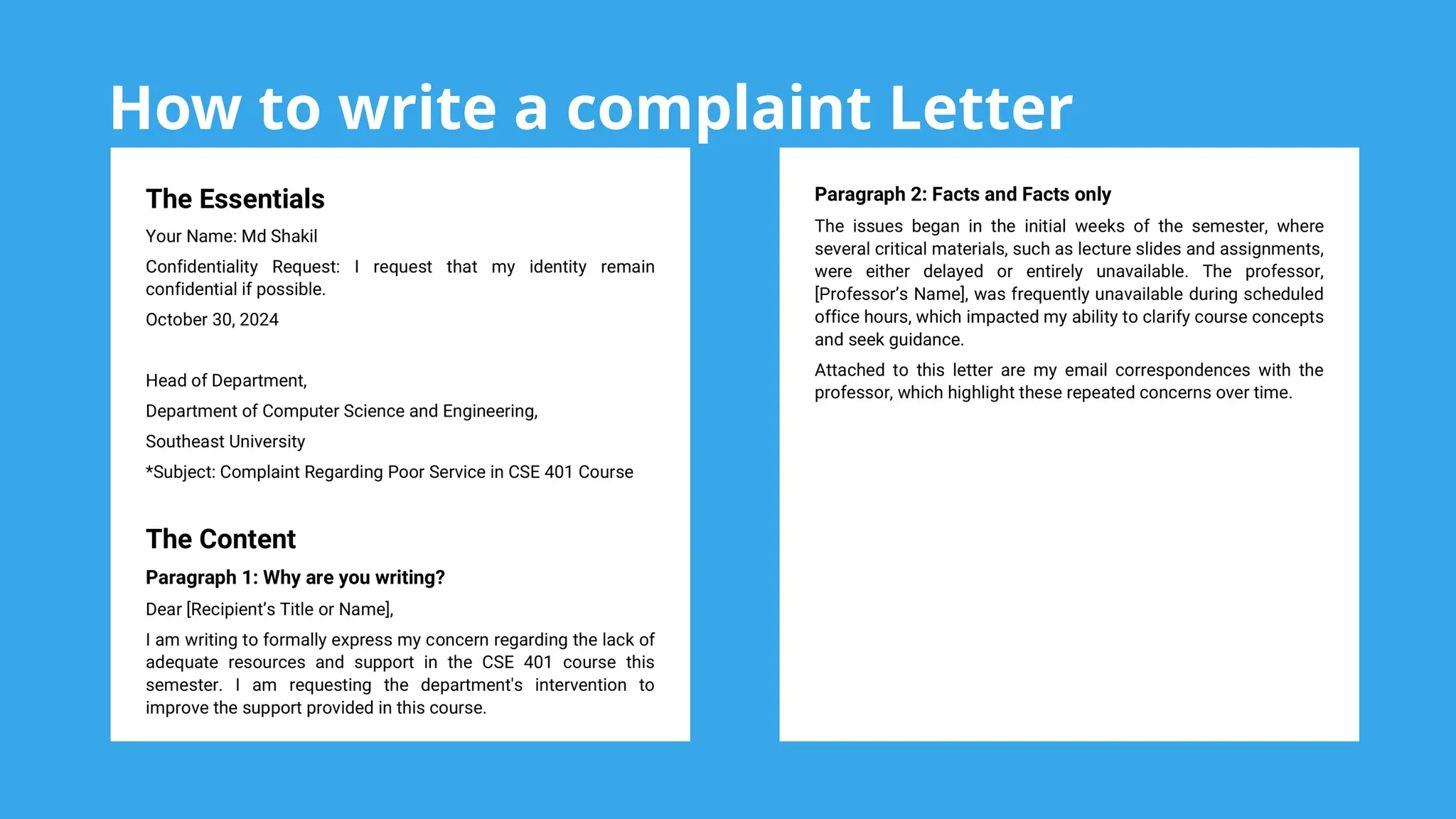 How to write a Complaint Letter Presentation | PPTX