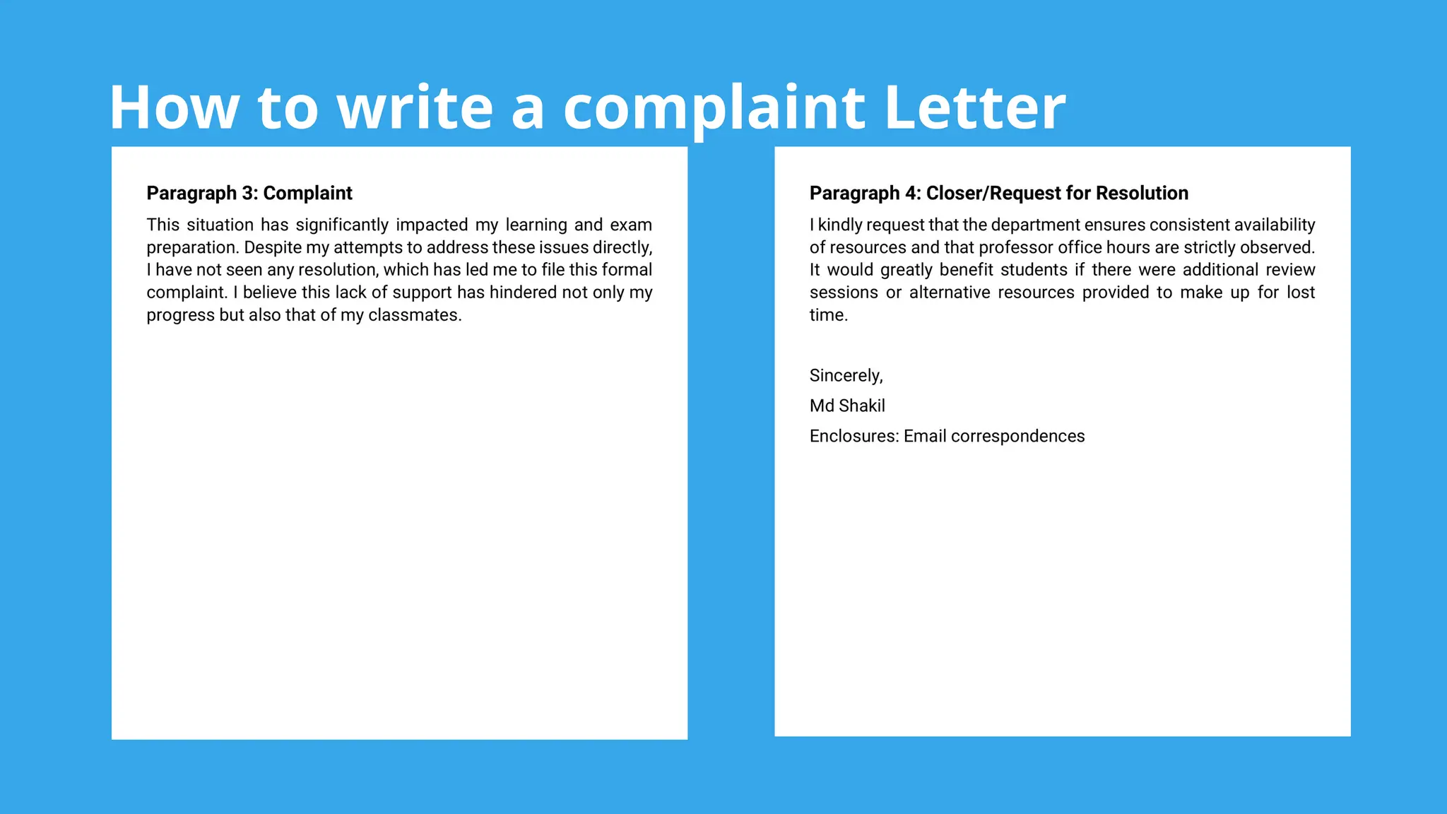 How to write a Complaint Letter Presentation | PPTX