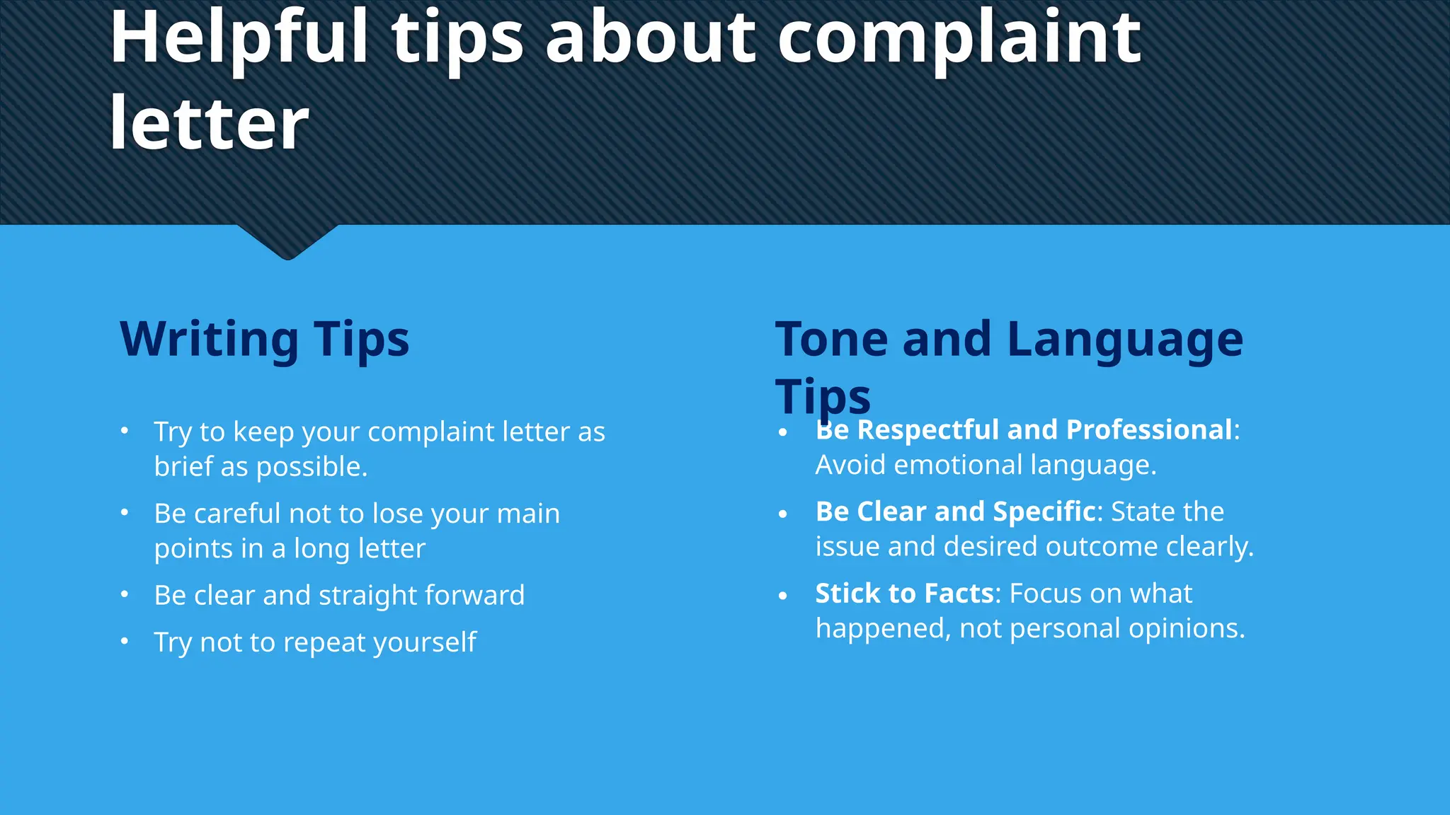 How to write a Complaint Letter Presentation | PPTX