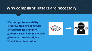 How to write a Complaint Letter Presentation | PPTX