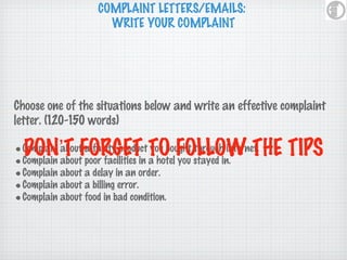 Complaint letters | PPT